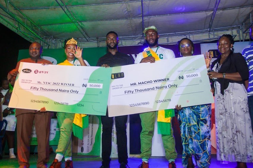Mobolaji Ogunlende crowns Miss NYSC and Mr Macho 2022 - BCN
